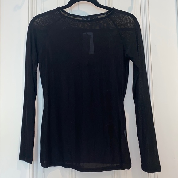 Zanzea | Tops | Zanzea Collection Mesh Fitted Black Top | Poshmark